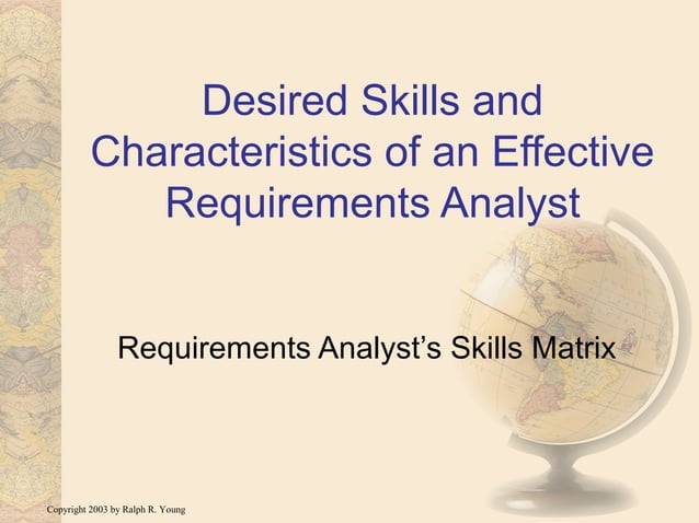 requirement analysis characteristics | PPT | Business | Business and ...