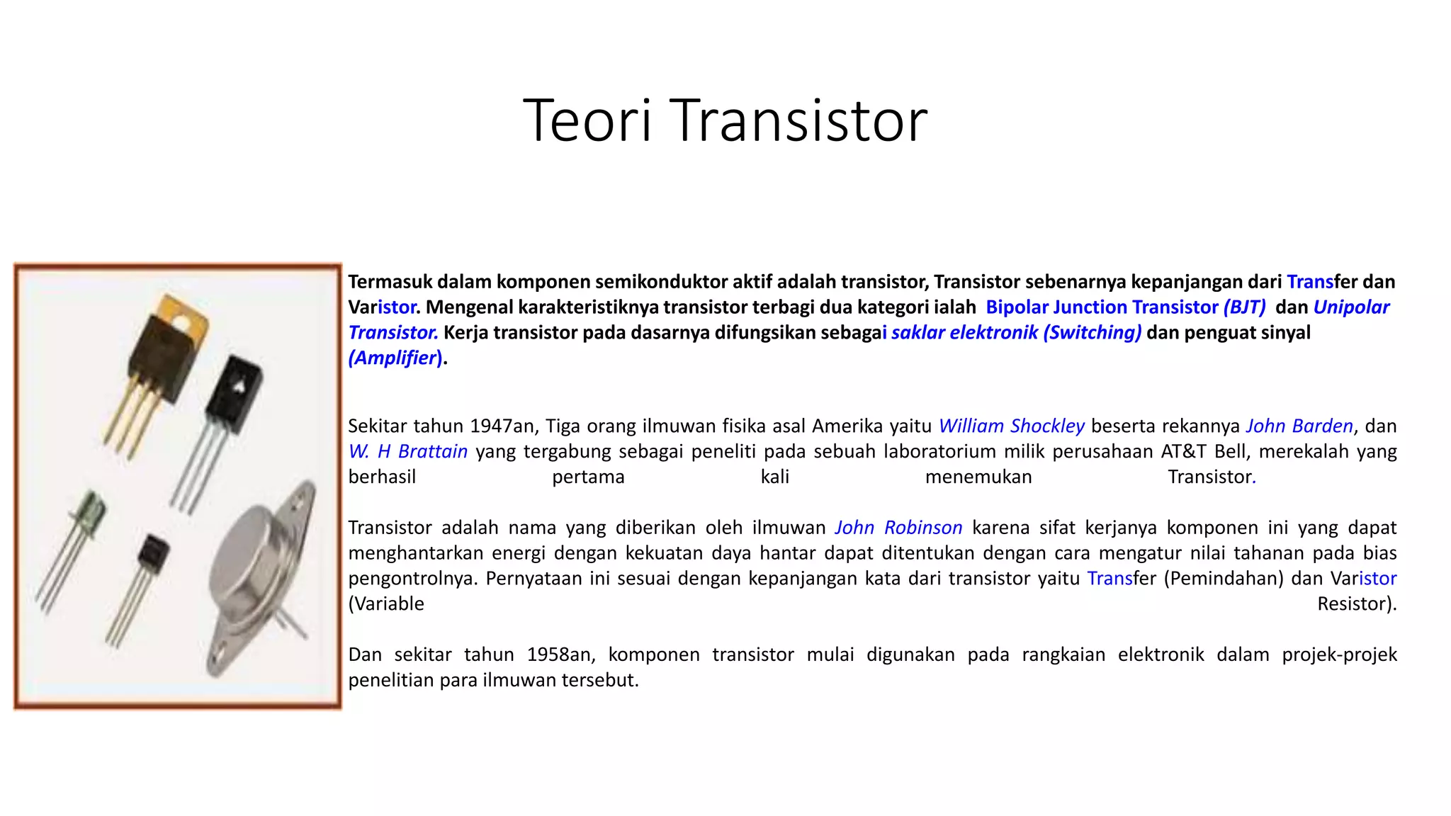 Karakteristik transistor | PPTX