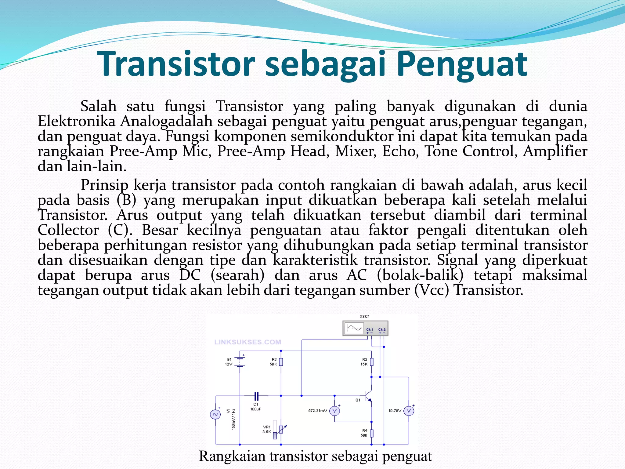 Karakteristik transistor | PPTX