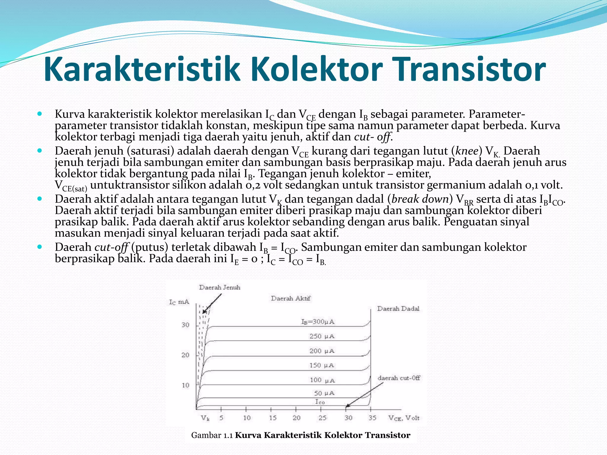 Karakteristik transistor | PPTX