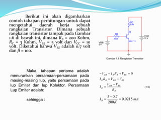Karakteristik transistor | PPTX