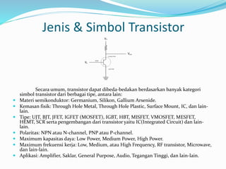 Karakteristik transistor | PPTX