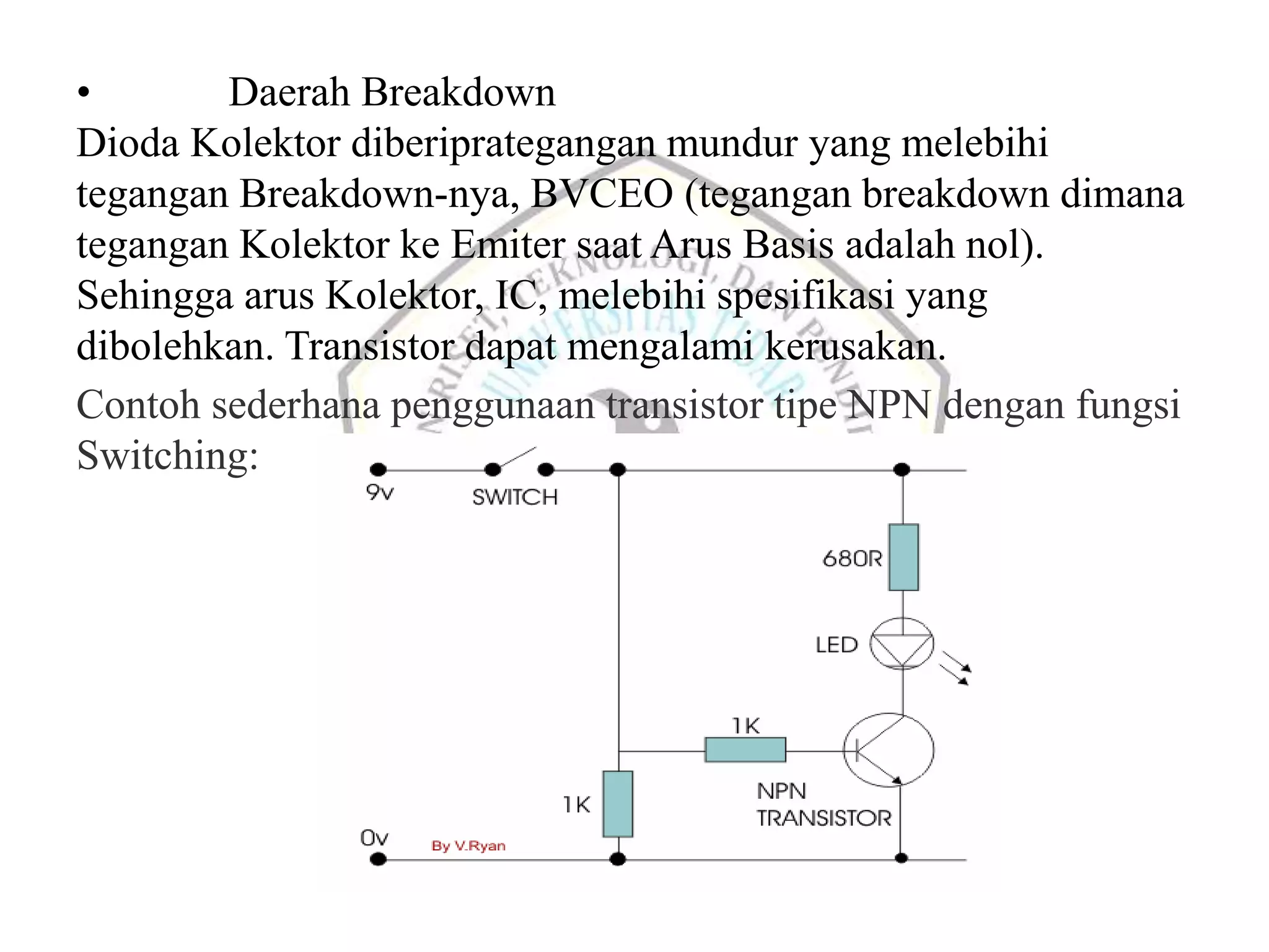 KARAKTERISTIK TRANSISTOR | PPTX