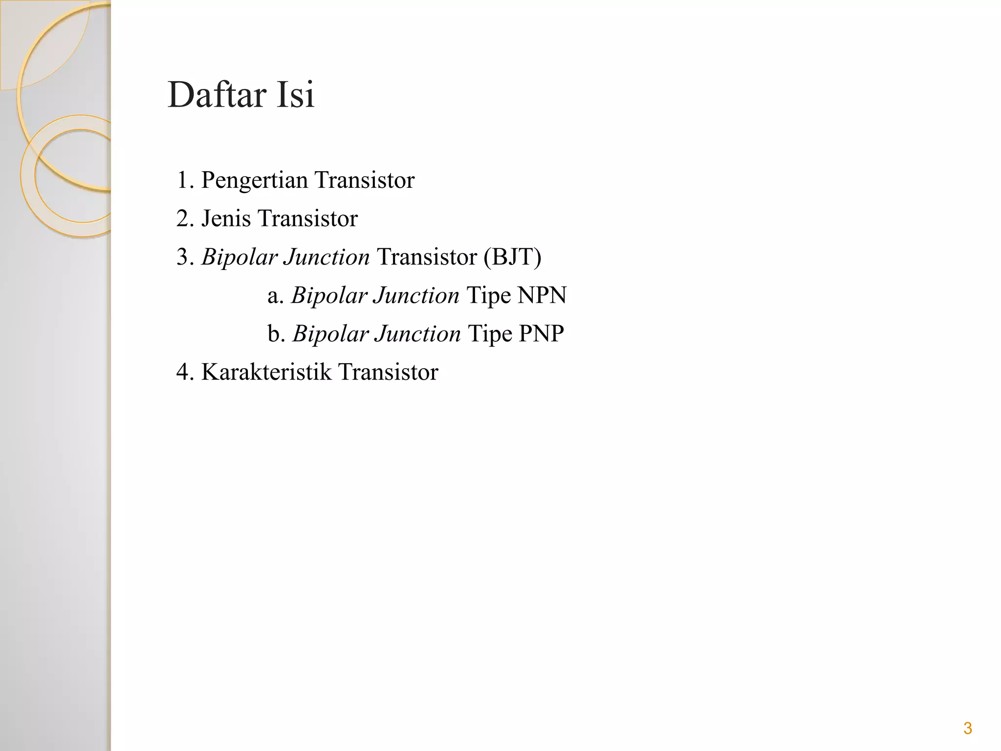 Karakteristik Transistor | PPTX