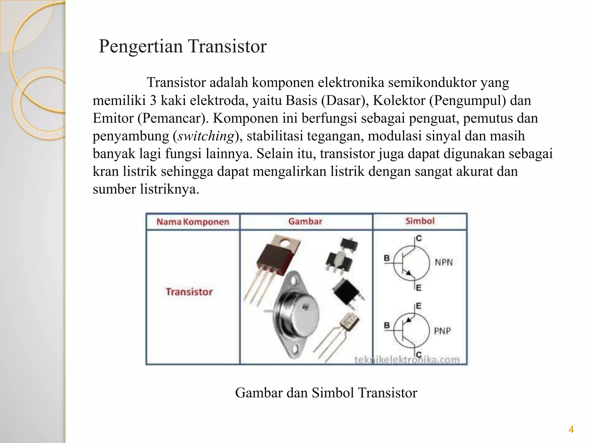 Karakteristik Transistor | PPTX