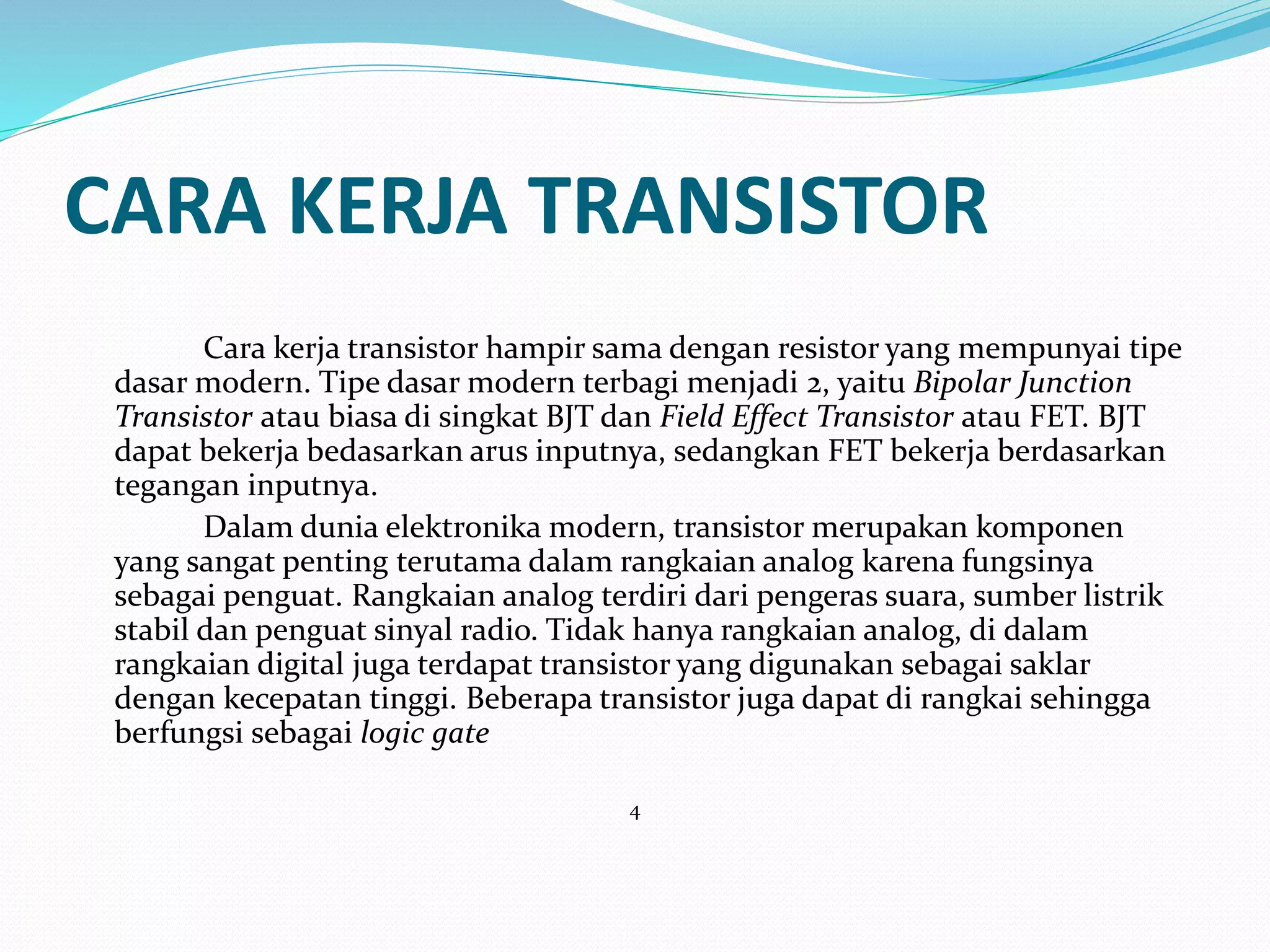 Karakteristik transistor (rev) | PPTX