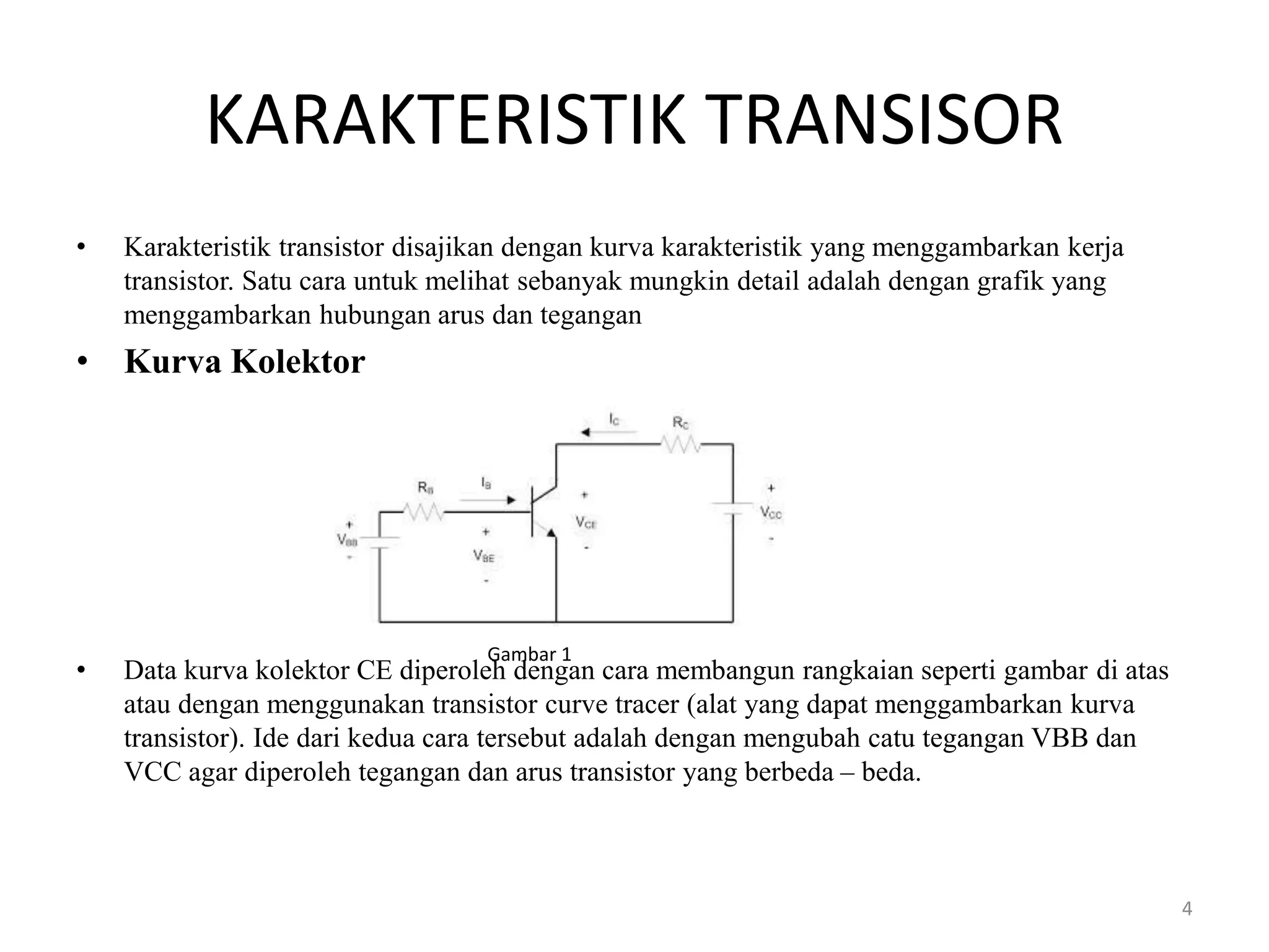 Karakteristik Transistor | PPTX