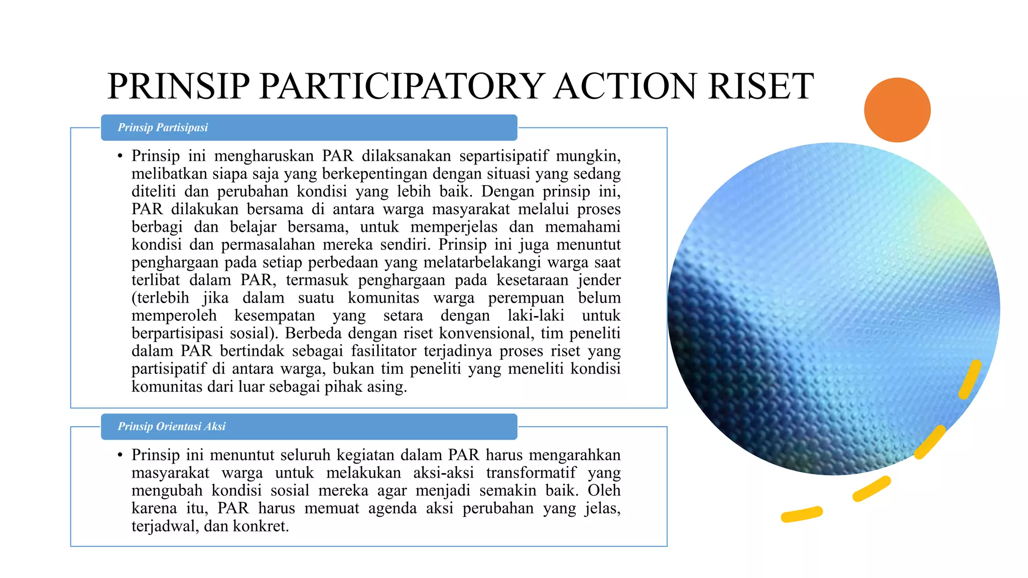 Karakteristik Tujuan dan Manfaat PAR | PPTX