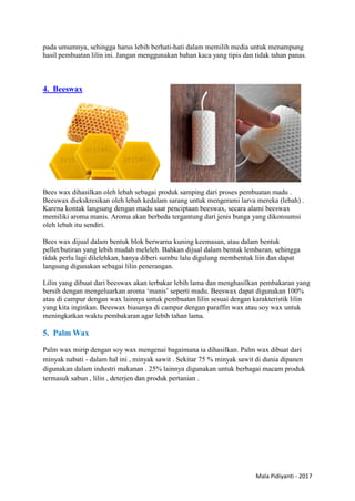Karakteristik wax dalam pembuatan lilin | PDF