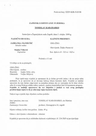 Karamarko peratovic istraga | PDF