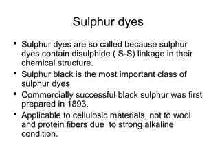 sulphur dyes | PPT