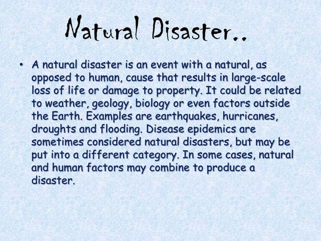 Natural disaster | PPT
