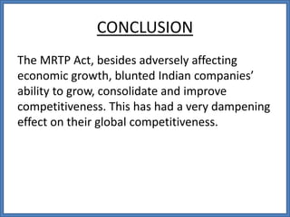 MRTP Act | PPTX