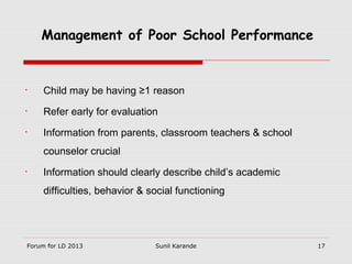 Poor school performance | PPT