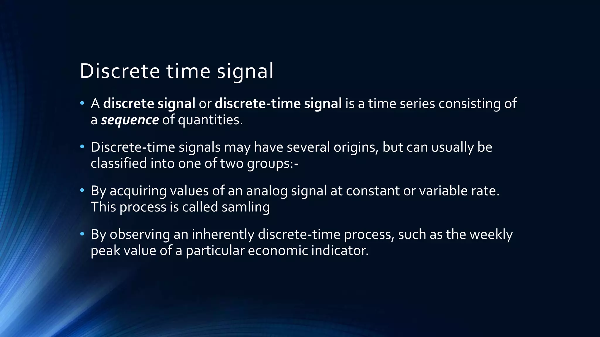SAMPLING & RECONSTRUCTION OF DISCRETE TIME SIGNAL | PPTX | Digital ...