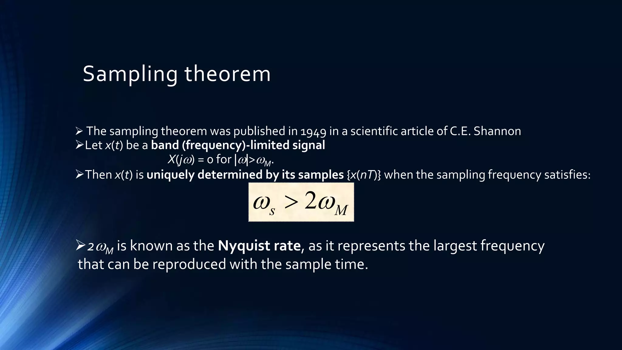 SAMPLING & RECONSTRUCTION OF DISCRETE TIME SIGNAL | PPTX