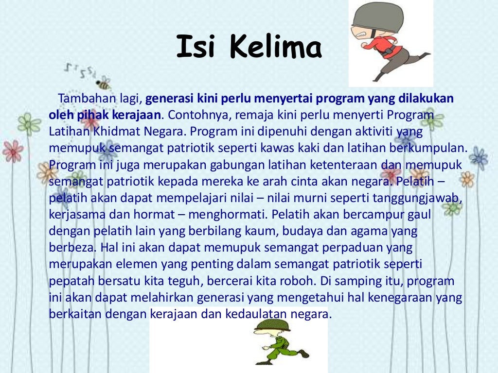 Karangan Cara Cara Memupuk Semangat Patriotik Dalam K