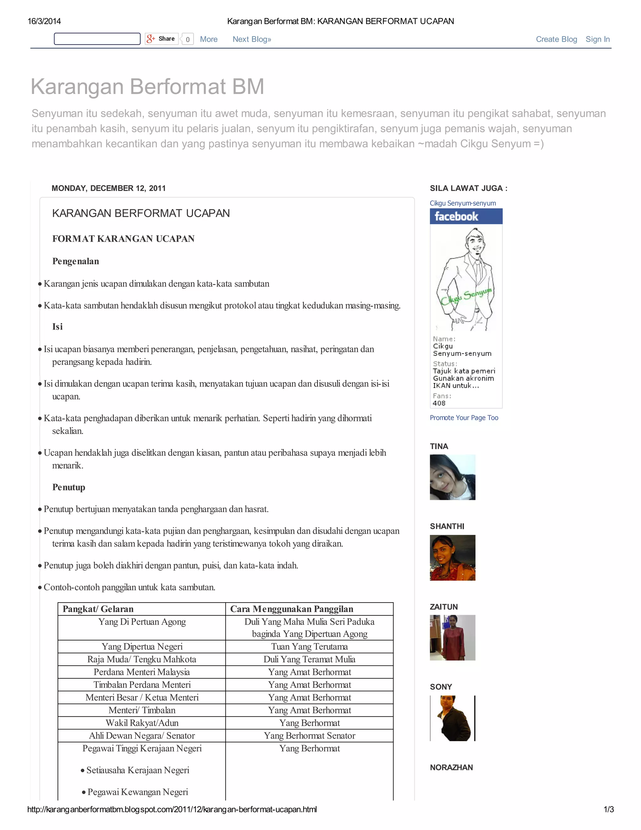 Karangan berformat ucapan | PDF