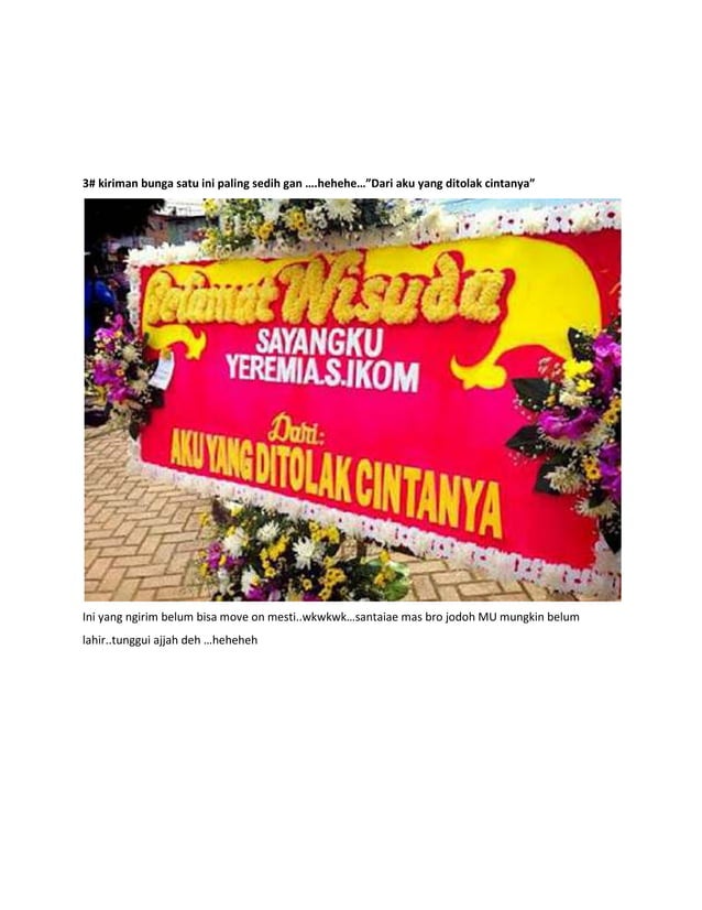 Karangan bunga papan ucapan auto ngakaks yang pernah dikirim seseorang ... Karangan bunga papan ucapan auto ngakaks yang pernah dikirim seseorang ...