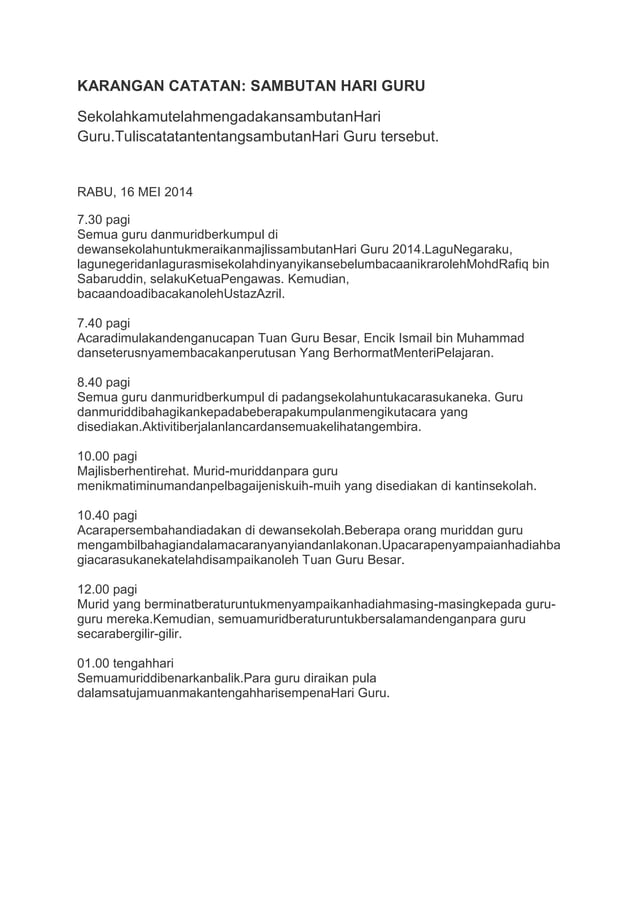 Karangan catatan | DOCX