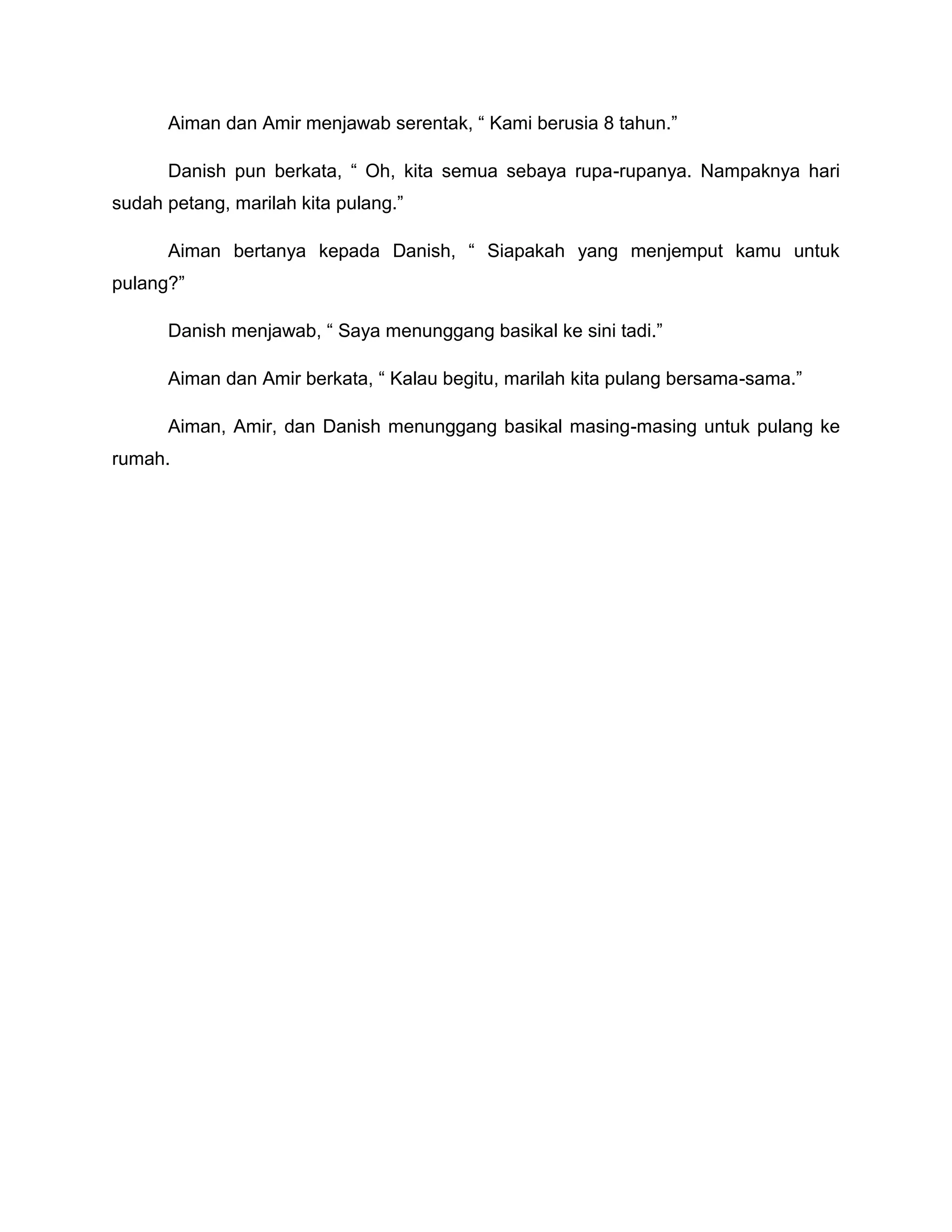 Karangan pendek (jiran baru saya) | DOCX