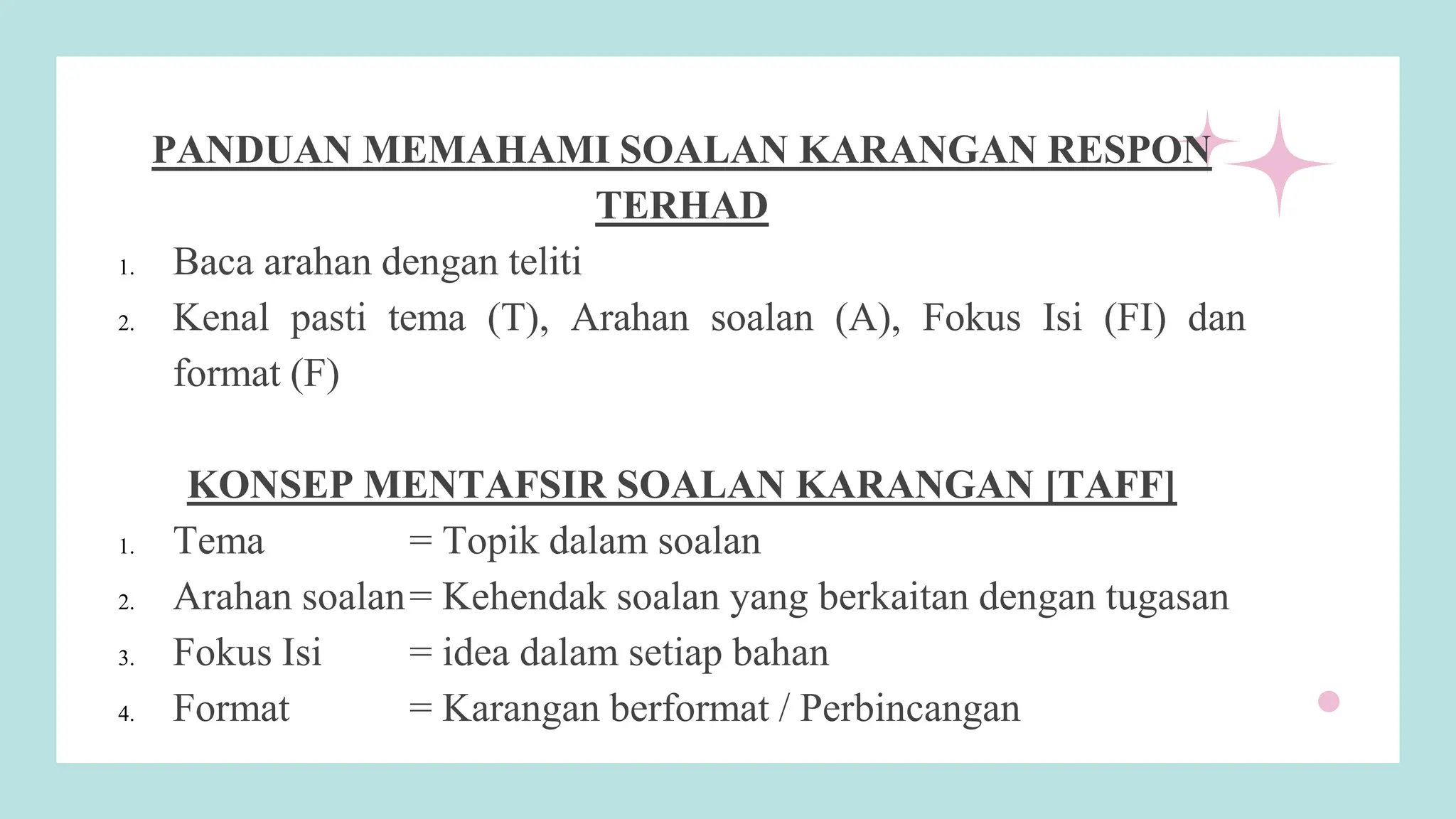 KARANGAN RESPONS TERHAD BAHASA MELAYU KERTAS 1 SPM | PPTX