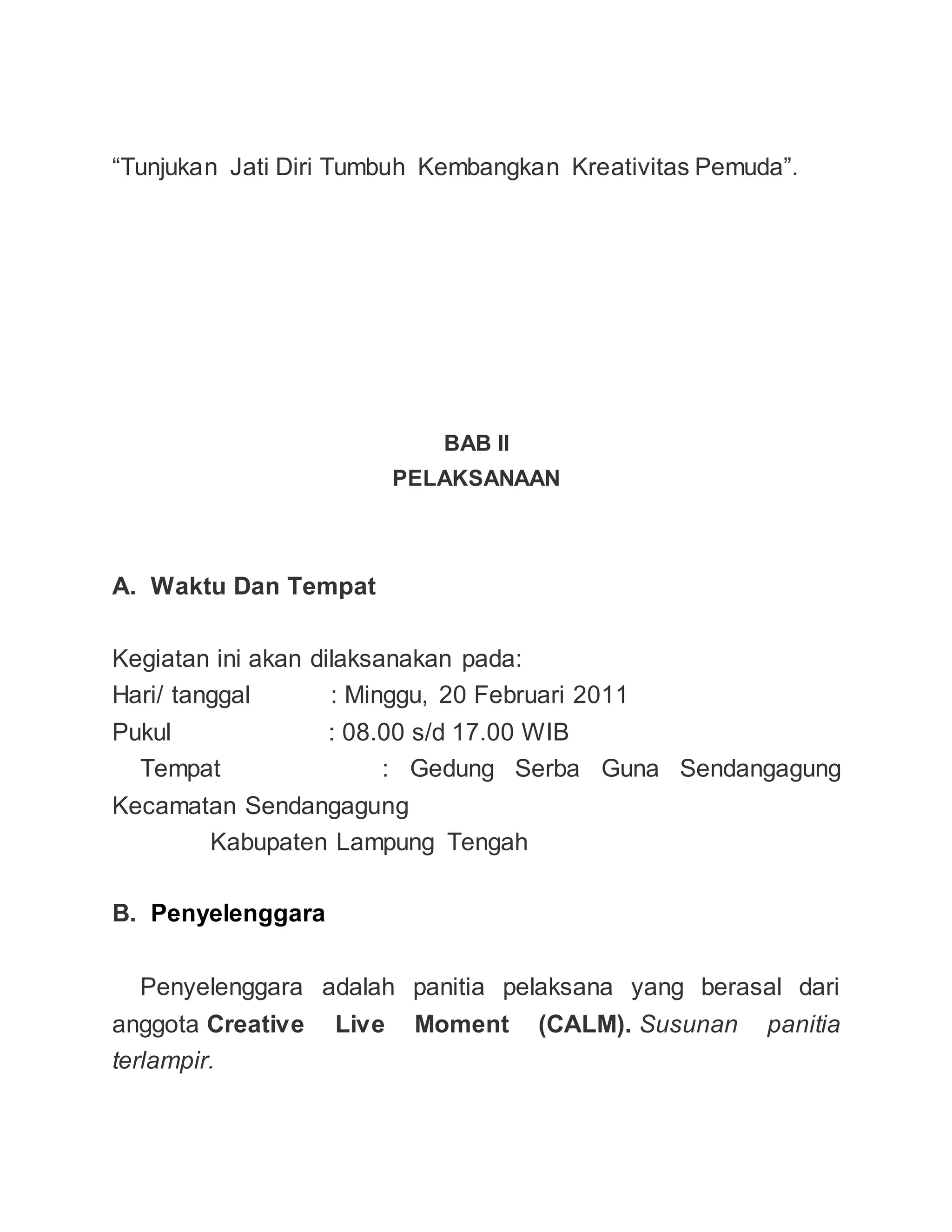 proposal Karanganyar satukan perbedaan | DOCX