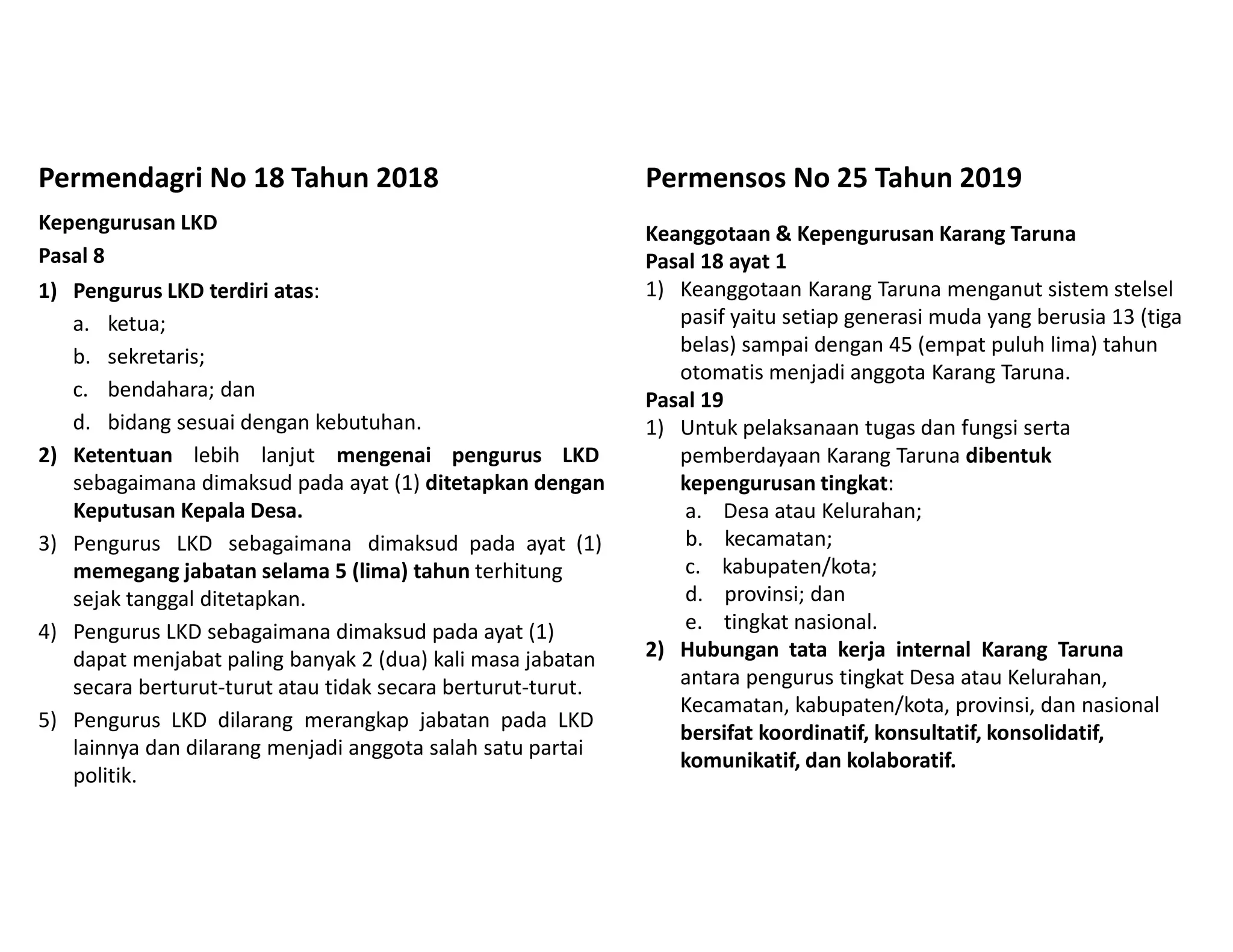 Karang Taruna berdasarkan Permendagri dan Permensos | PDF