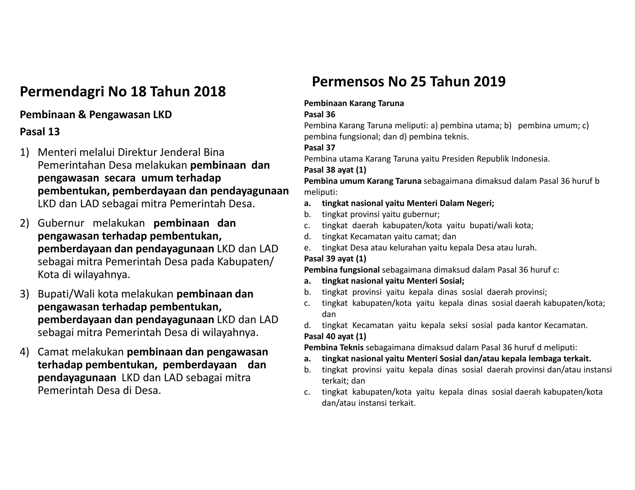 Karang Taruna berdasarkan Permendagri dan Permensos | PDF