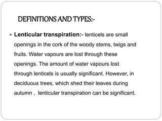 transpiration | PPTX | Gardening | Home & Garden