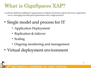 GigaSpaces PAAS For Cloud Based Java Applications | PPT
