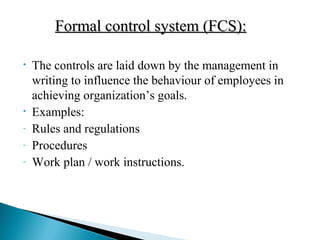 Management Control System | PPT