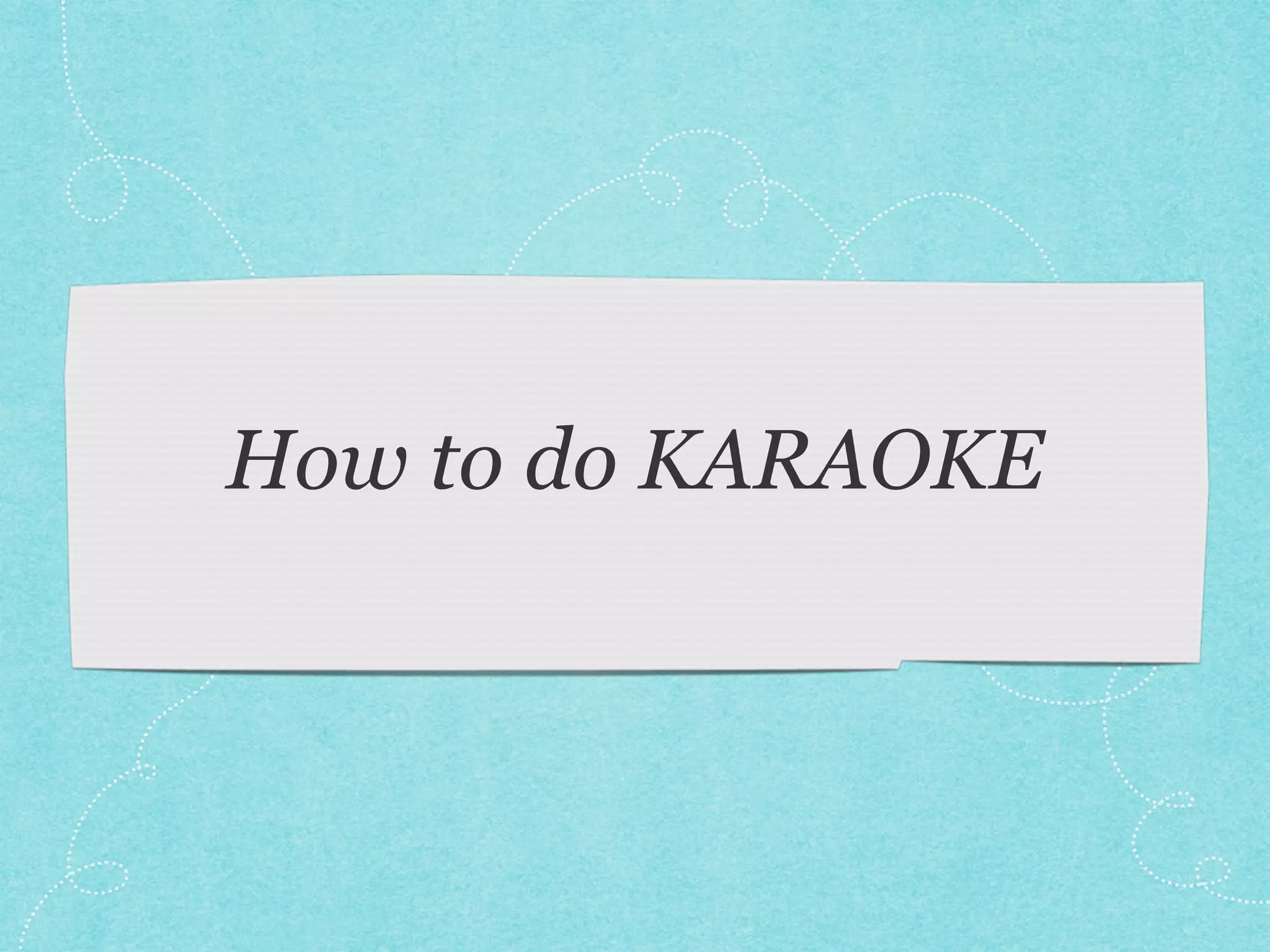Karaoke | PDF