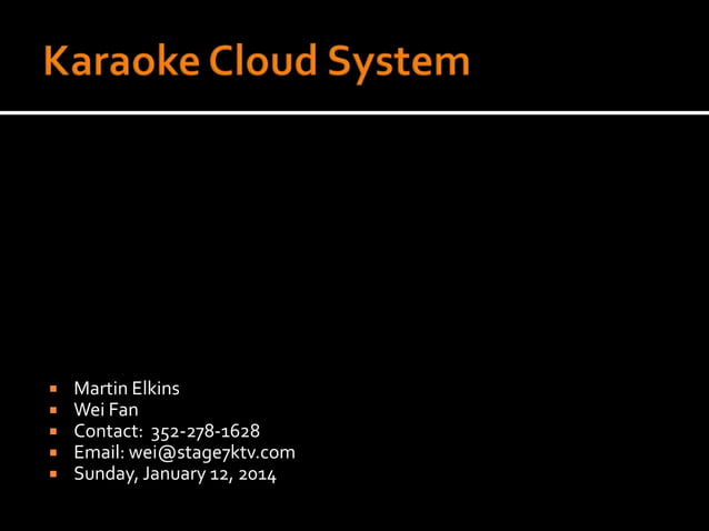Karaoke cloud for One spark | PPT