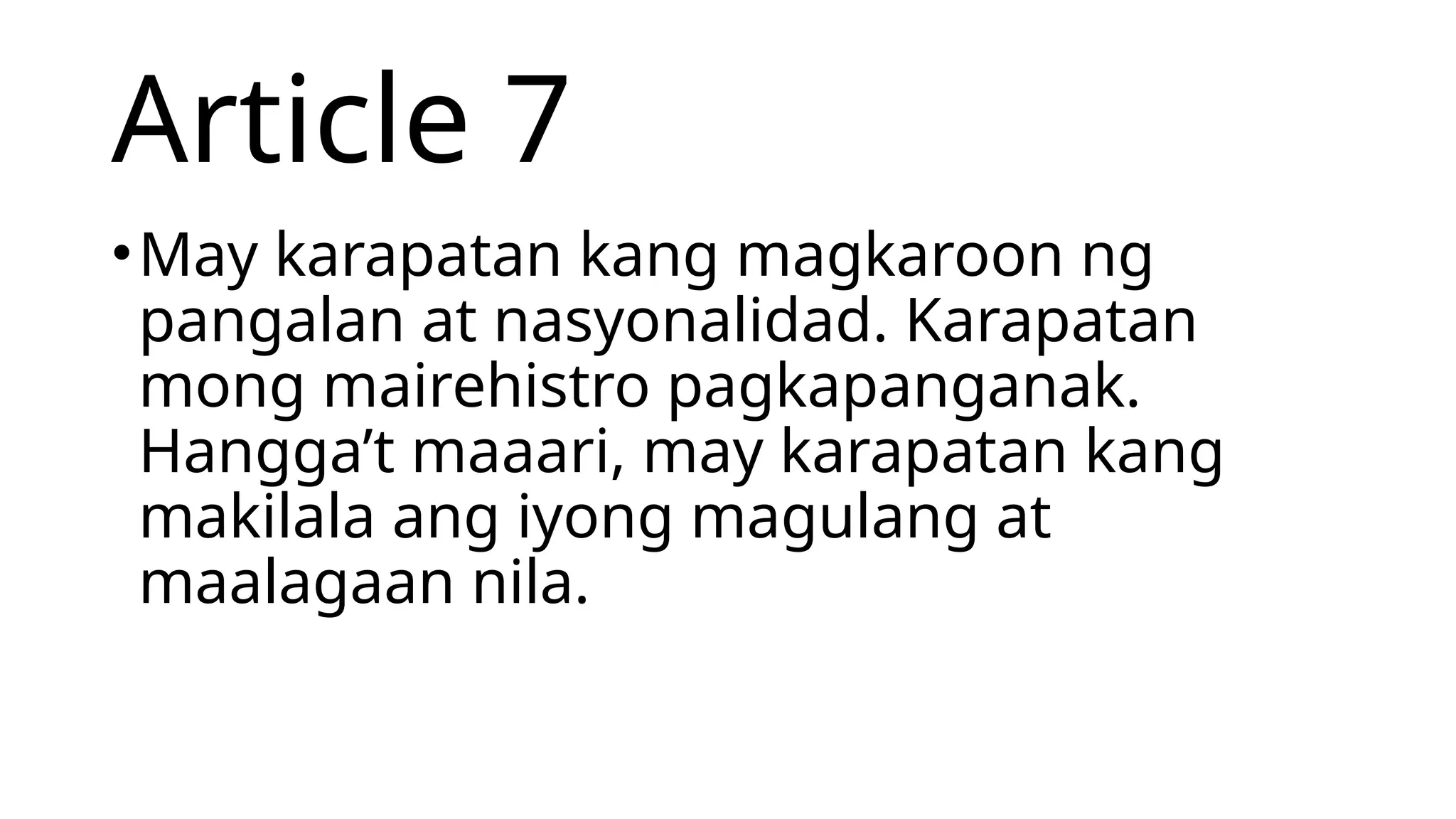Mga karapatan ng bata sa Pilipinas GMRC 4 | PPTX