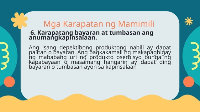 KARAPATAN AT MGA TUNGKULIN NG MGA MAMIMILI.pptx