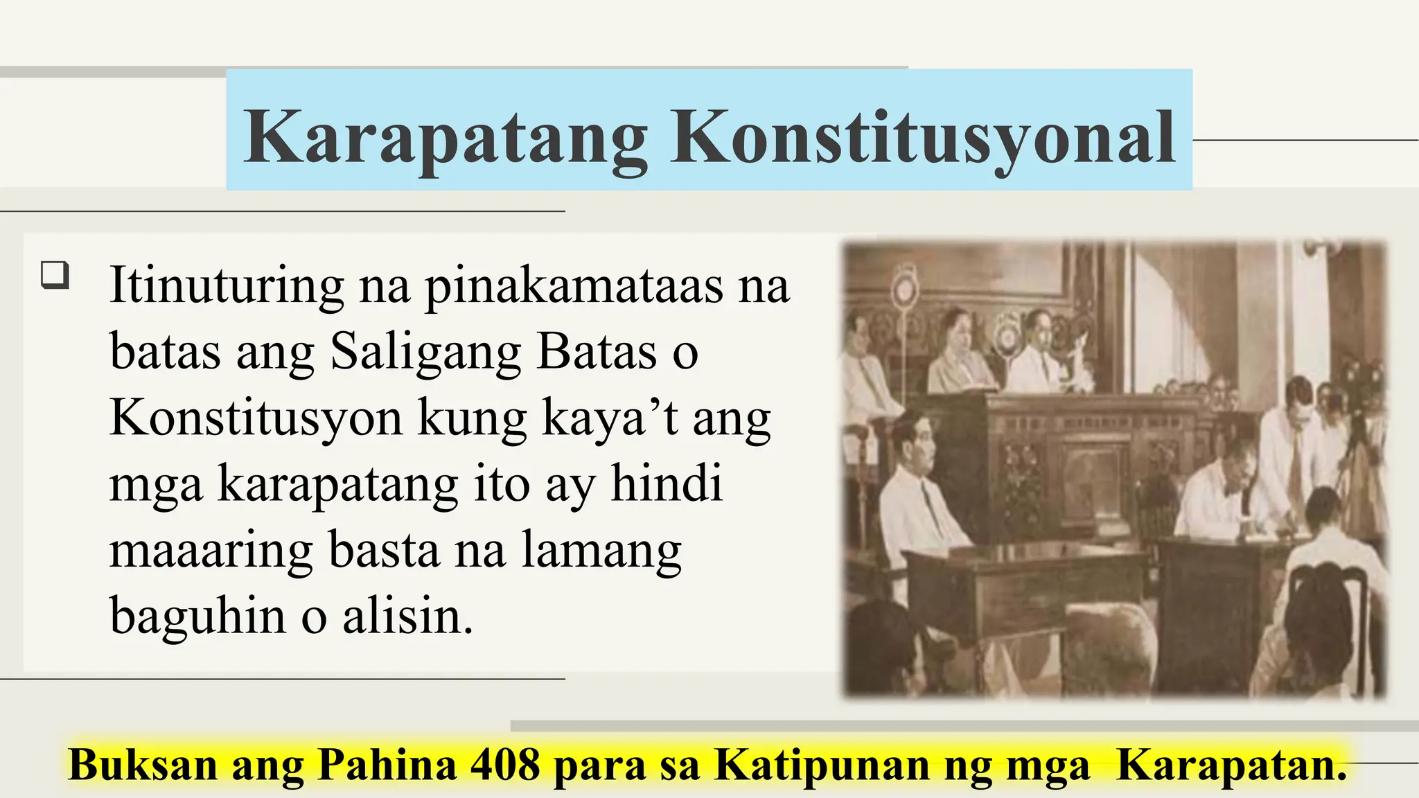 Karapatan ng Mamamayang Pilipino powerpoint presentation | PPTX