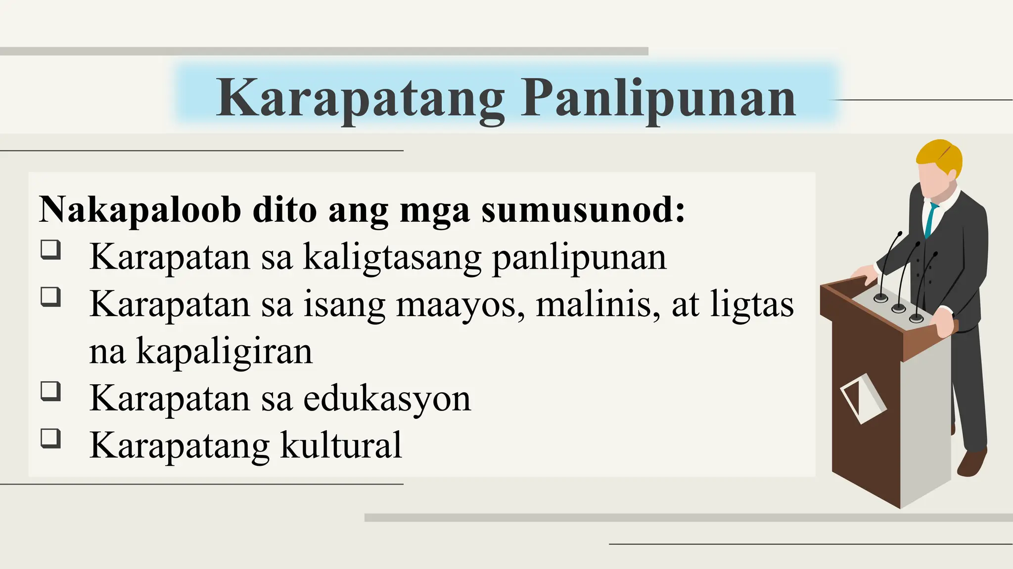 Karapatan ng Mamamayang Pilipino powerpoint presentation | PPTX