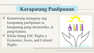 Karapatan ng Mamamayang Pilipino powerpoint presentation | PPTX
