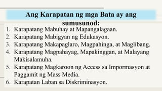 Karapatan ng Mamamayang Pilipino powerpoint presentation | PPTX