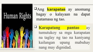 Karapatan ng Mamamayang Pilipino powerpoint presentation | PPTX