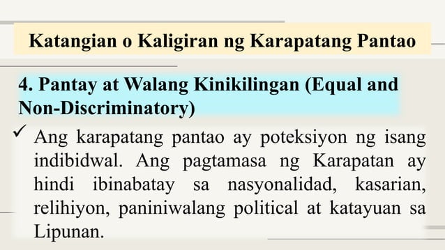 Karapatan ng Mamamayang Pilipino powerpoint presentation | PPTX