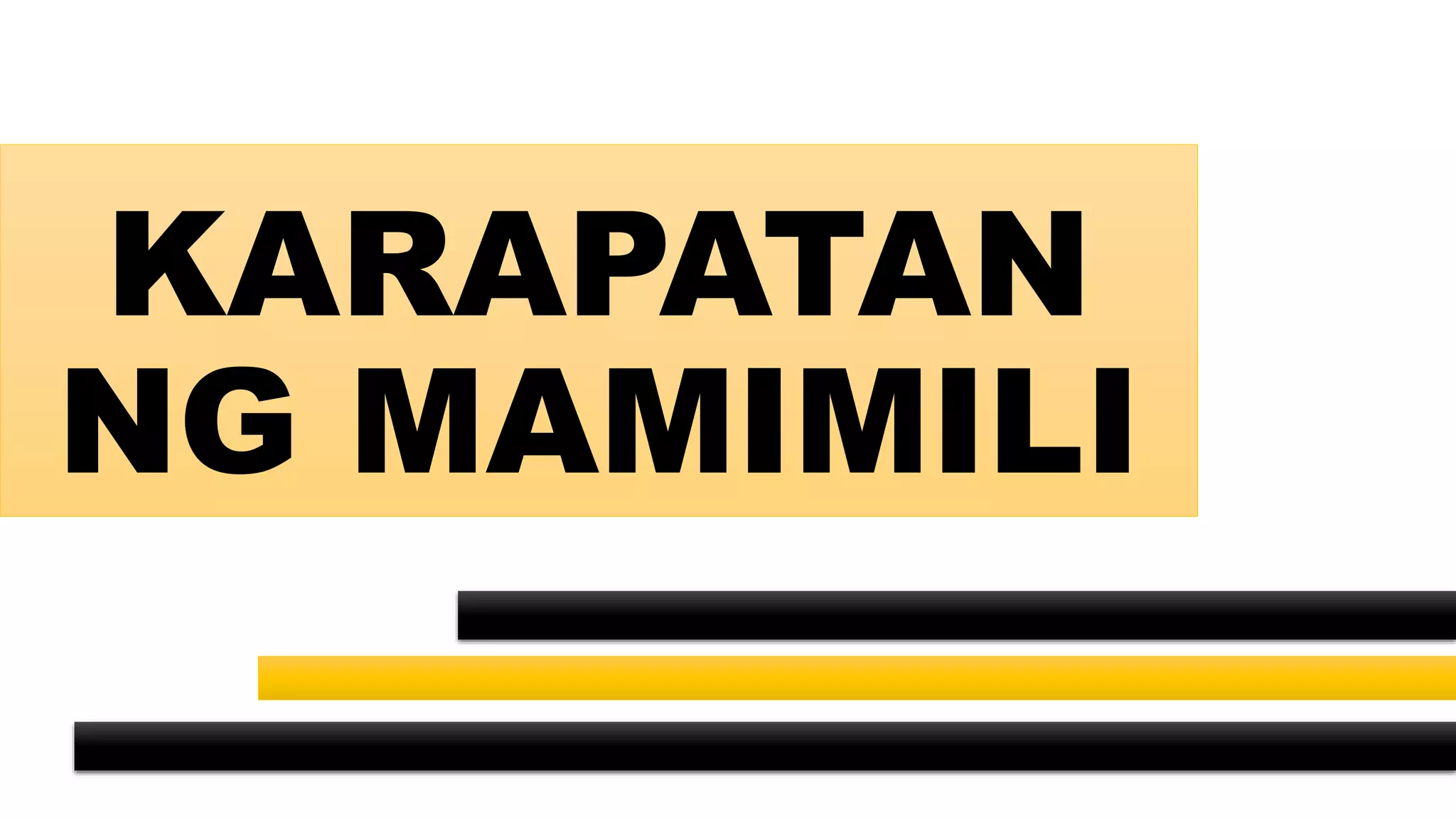 Karapatan ng mamimili | PPTX