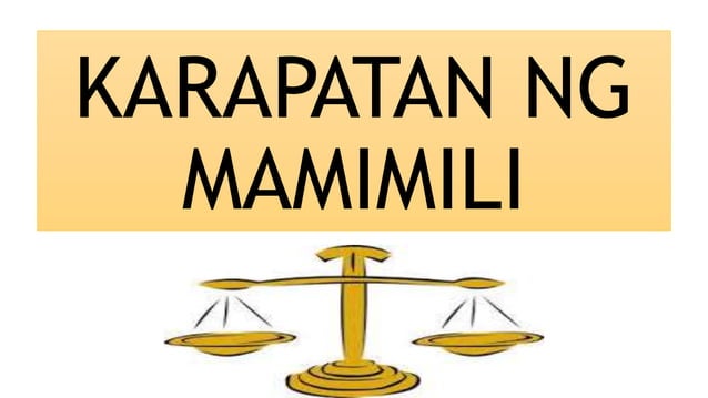 Karapatan ng mamimili | PPTX