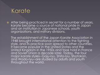 Karate - A Brief History | PPTX