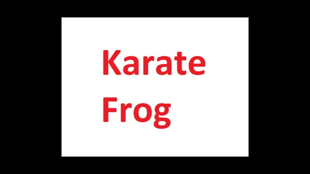 Karate frog fully illustrated | PPTX