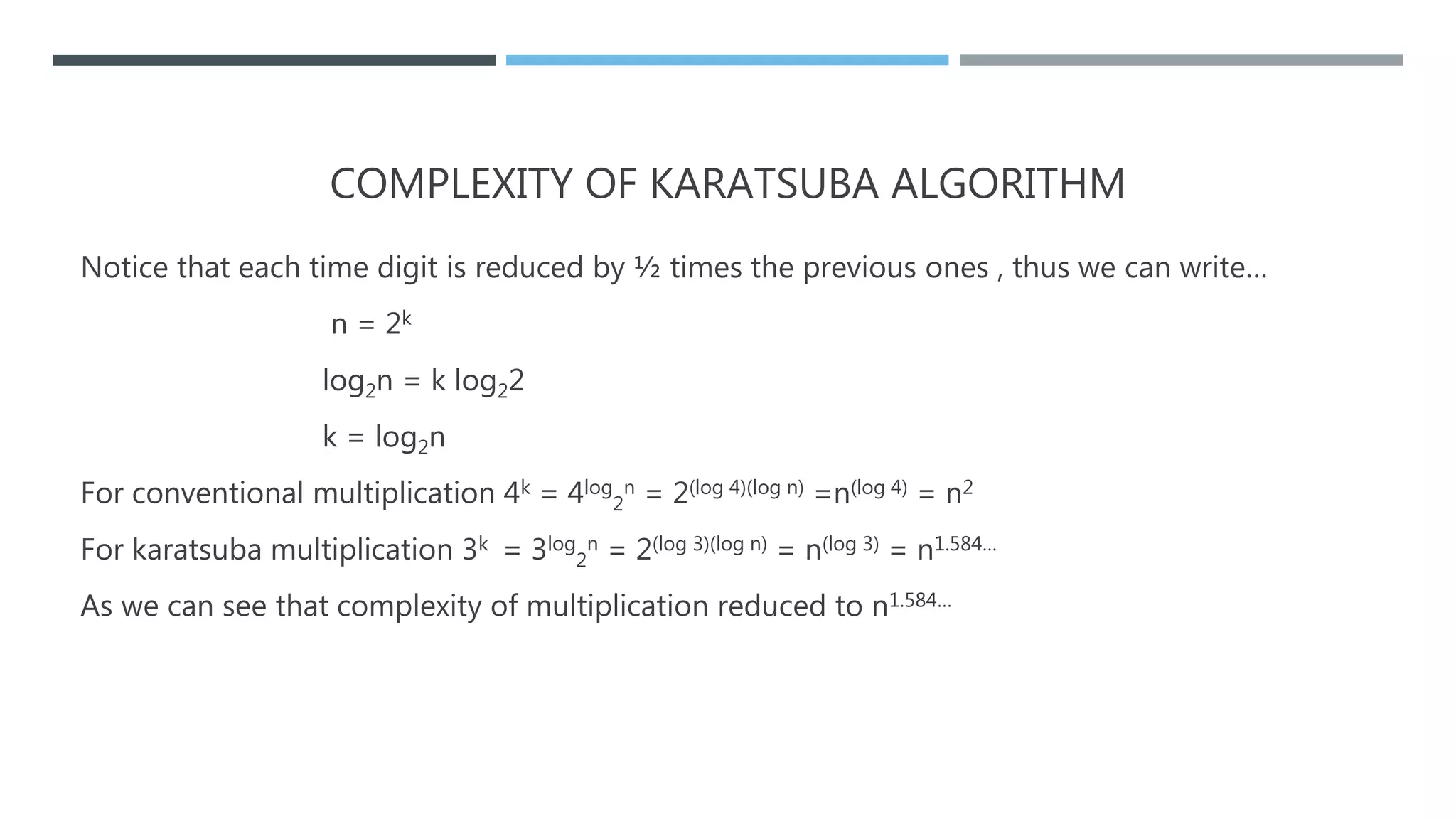 Karatsuba Algorithm For Fast Mltiplication Ppt 9083