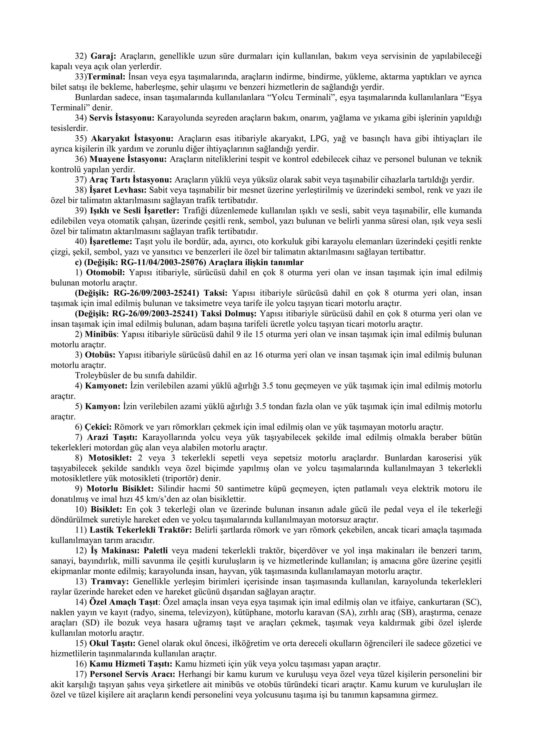 Karayolları trafik yönetmeliği Araç Muayene | PDF