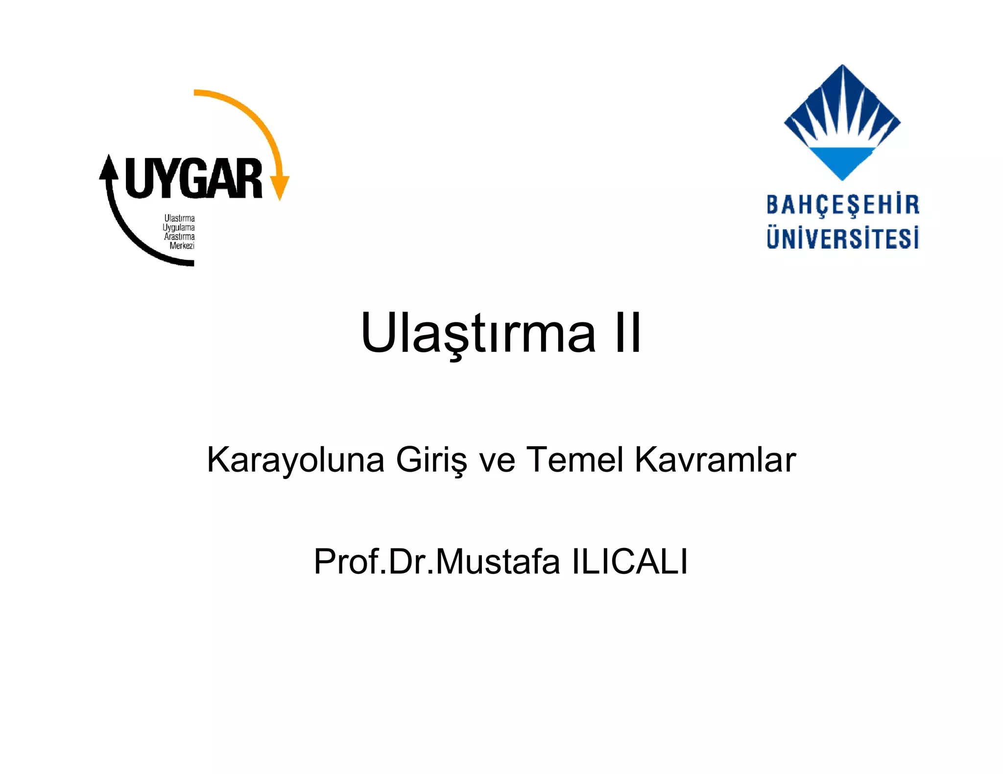 Karayoluna giriş ve temel kavramlar | PDF