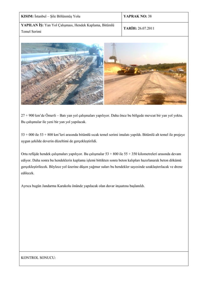 Karayolu Staj Defteri - Yusuf YILDIZ | PDF